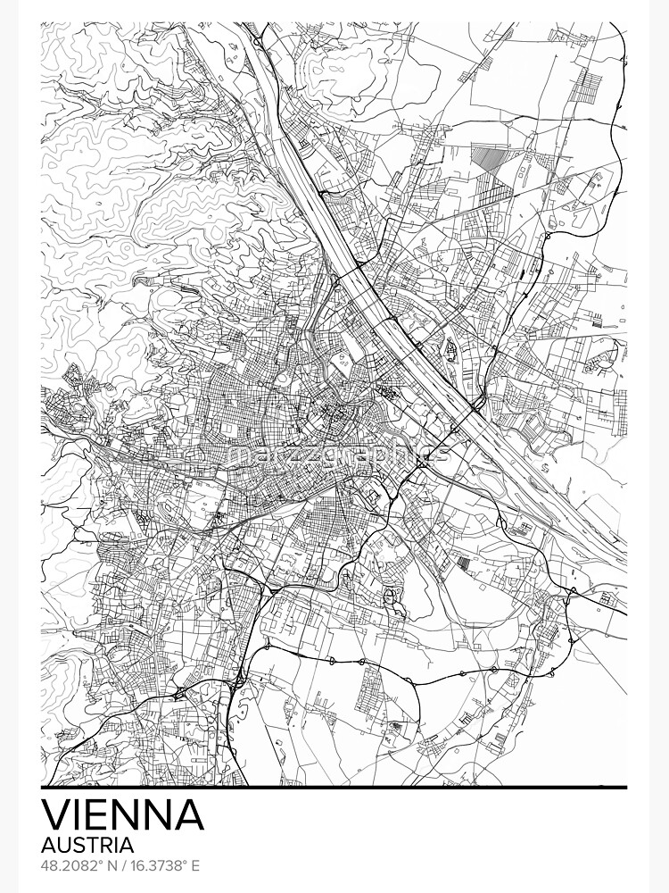 "Vienna map poster print wall art, Austria gift printable, Home and ...
