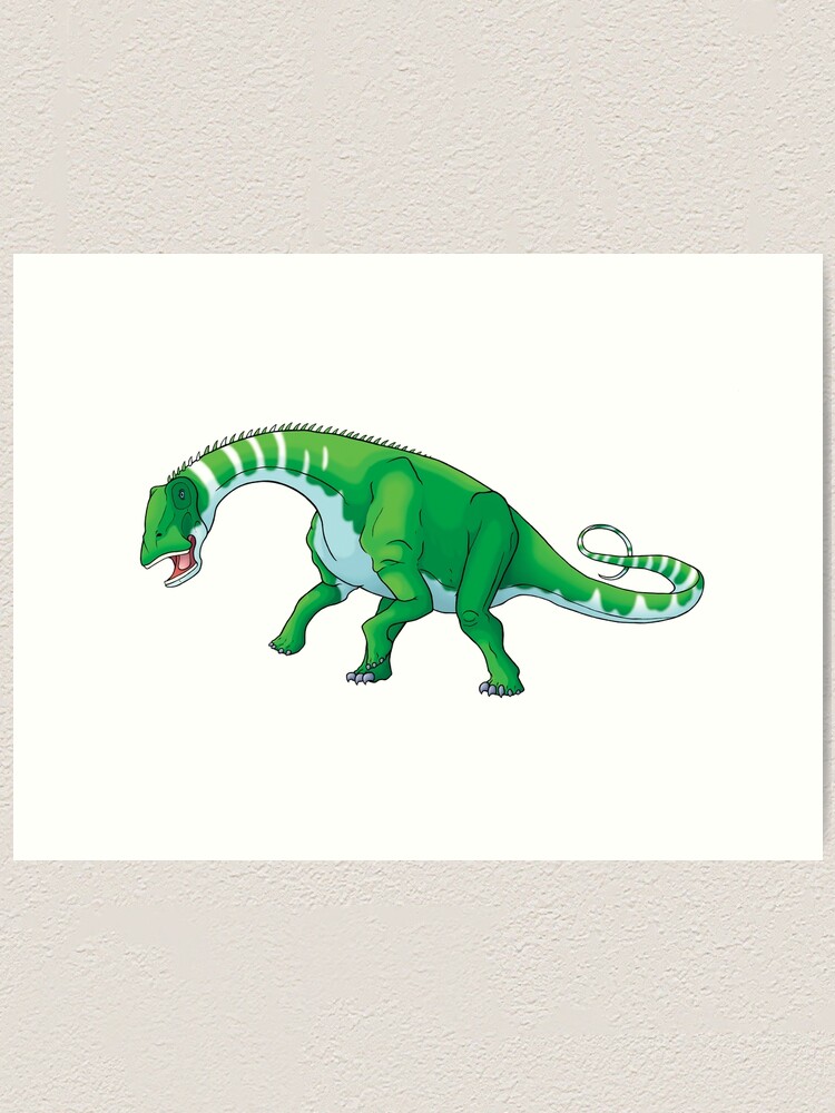 "Green Nigersaurus" Art Print for Sale by GoldenArchelon | Redbubble