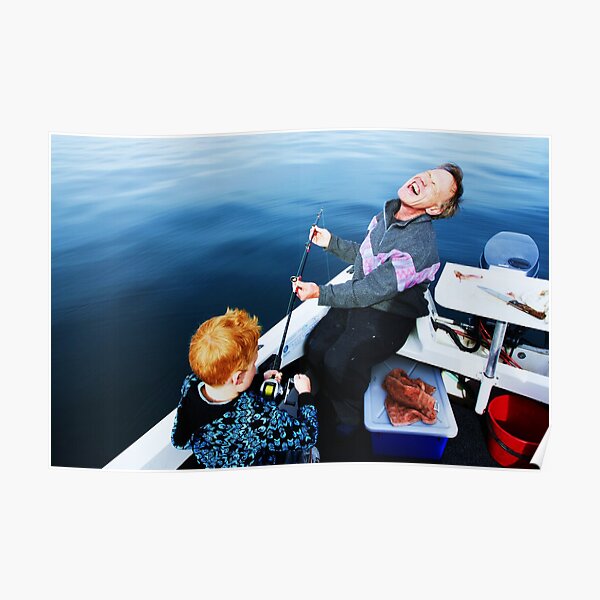 "Funny Fishing" Poster by AdamJonesNZ | Redbubble