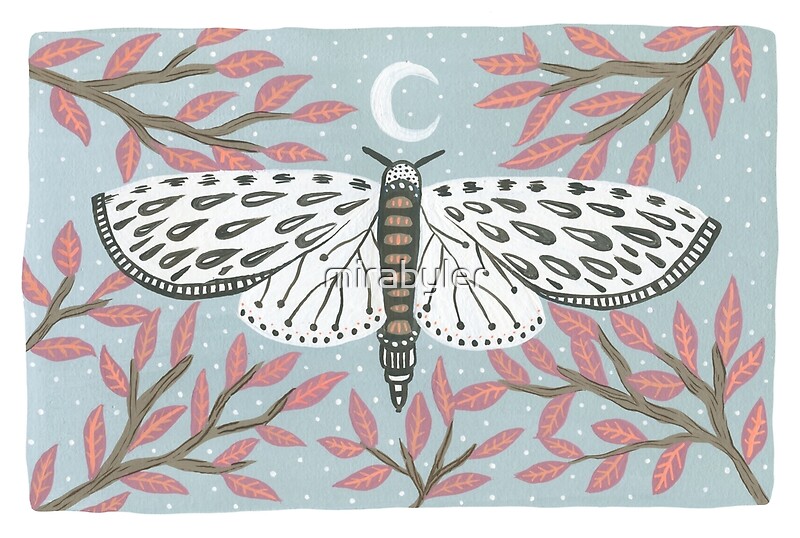"Mythical Blue Moth" by mirabyler | Redbubble