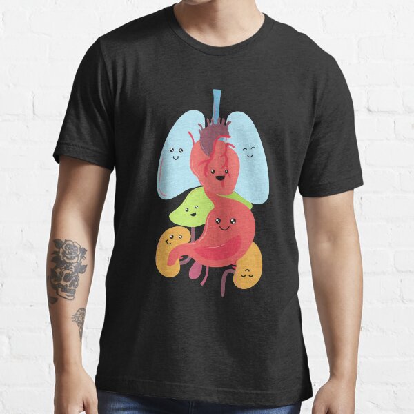 "Cute Anatomy - Internal Organs Body Tee" T-shirt for Sale by noirty ...