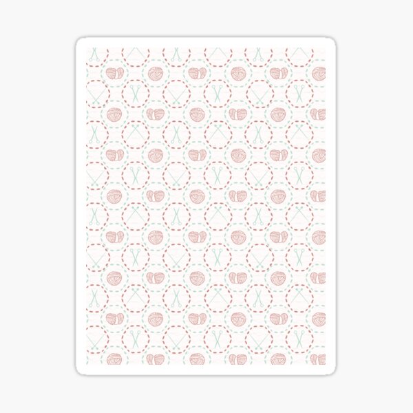 "Knitting icon crafts Hand drawn flat style ball of yarn wool" Sticker ...