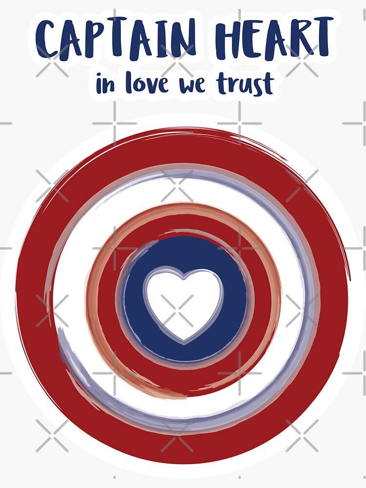 "Captain heart - in love we trust" Sticker for Sale by geep44 | Redbubble