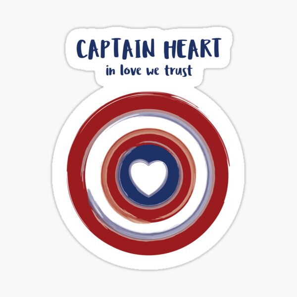 "Captain heart - in love we trust" Sticker for Sale by geep44 | Redbubble
