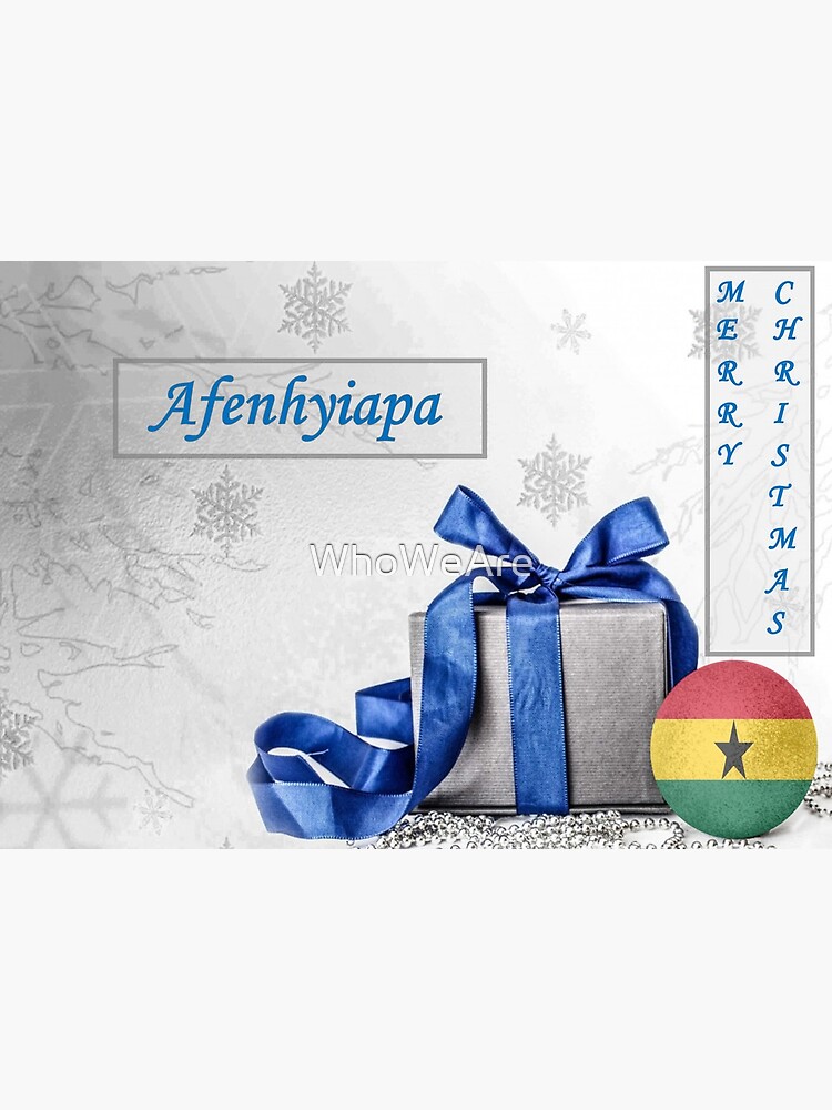 "Merry 'Ghana' Christmas in blue and silver" Framed Art Print for Sale ...