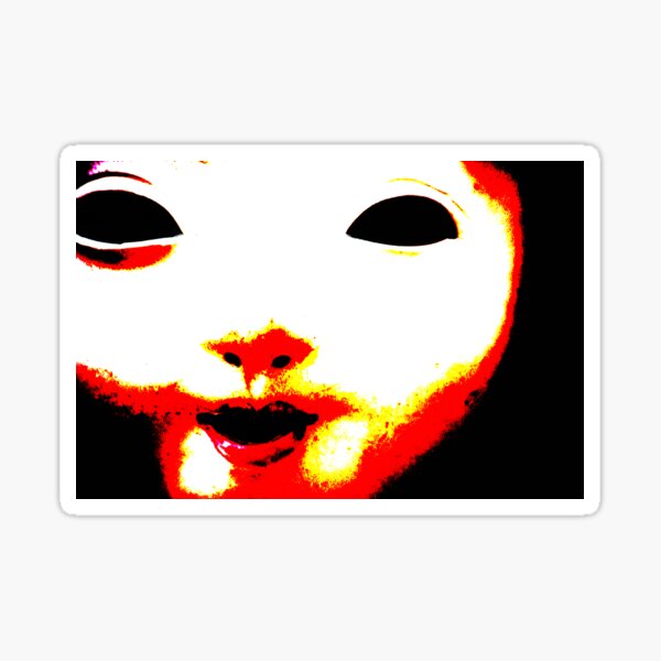 "Scary Face" Sticker for Sale by Populuxe1 | Redbubble
