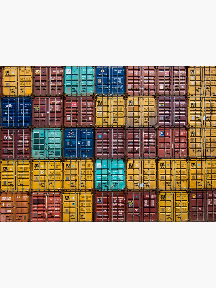 "Stacked Shipping Containers" Sticker for Sale by Dator | Redbubble
