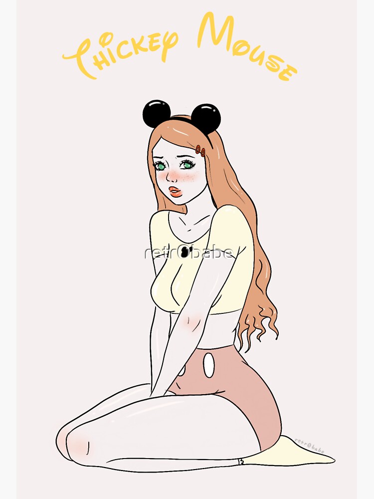 "Thickey Mouse" Sticker for Sale by retr0babe | Redbubble