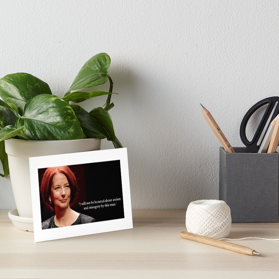 "Julia Gillard: Misogyny Speech" Sticker for Sale by metalpopshirts ...