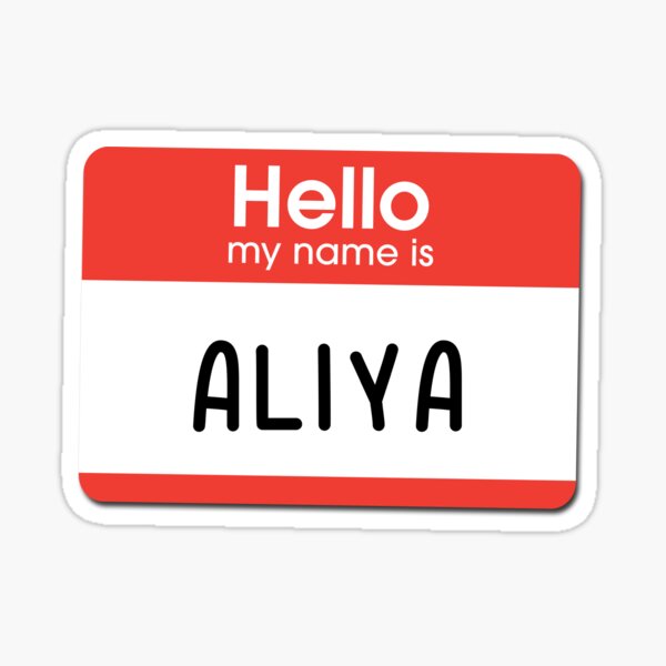 Aliya Stickers | Redbubble