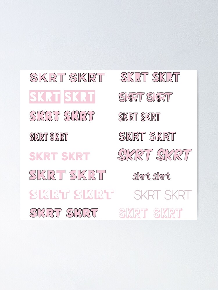 "Skrt Skrt 16 Pack Bundle" Poster for Sale by SusurrationStud | Redbubble