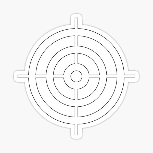 "Bullseye Shooting Target Rings" Sticker by phoxydesign | Redbubble