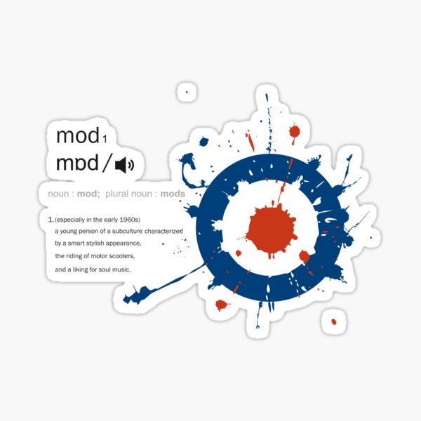 "Definition of the Mod" Sticker for Sale by ironcliffdesign | Redbubble