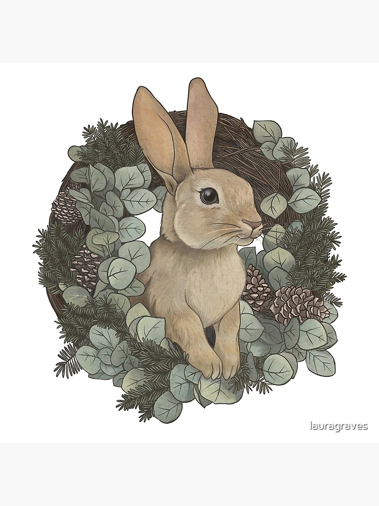 "Winter Rabbit" Art Print for Sale by lauragraves | Redbubble