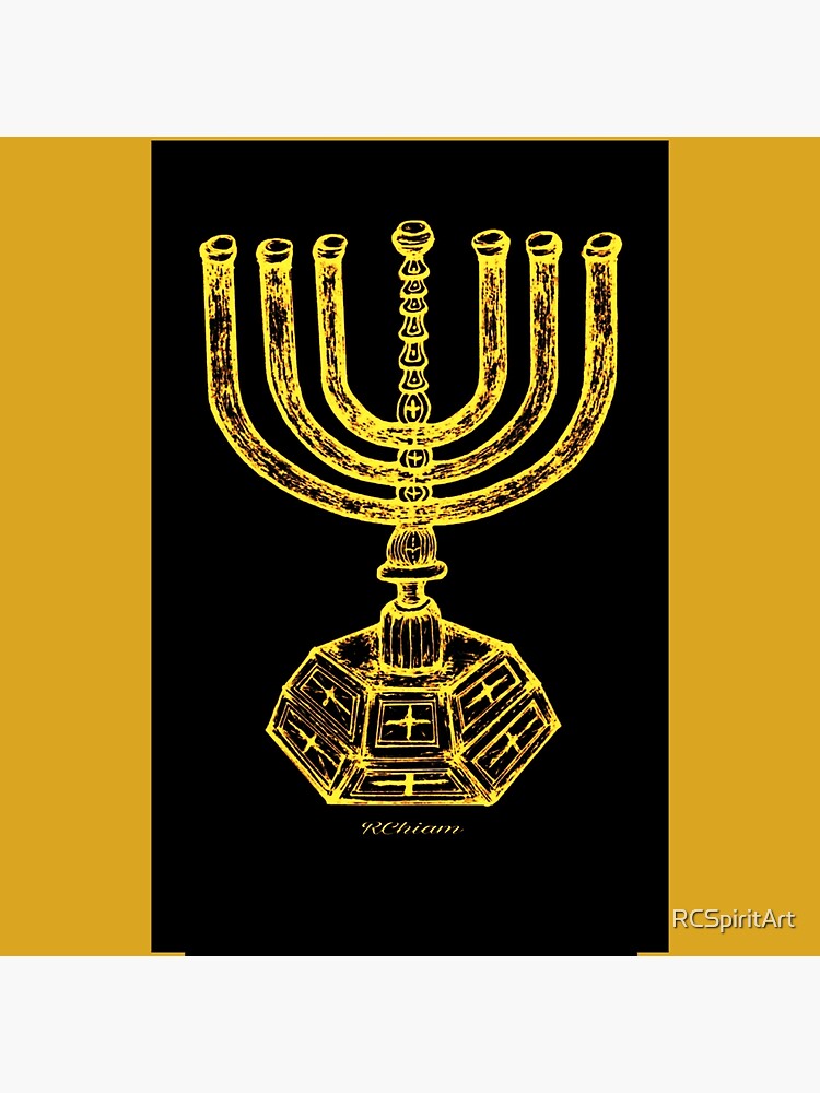 "Golden Menorah/Golden Rod " Poster for Sale by RCSpiritArt | Redbubble