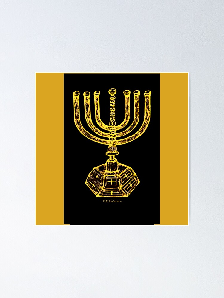 "Golden Menorah/Golden Rod " Poster for Sale by RCSpiritArt | Redbubble