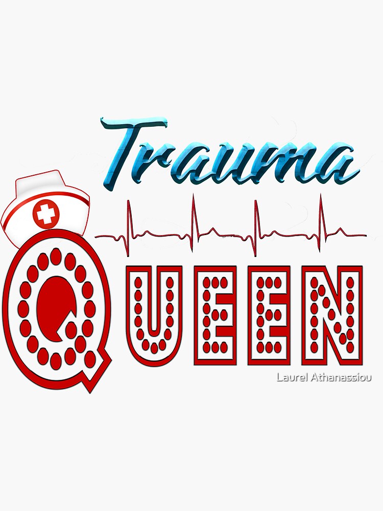 "Trauma Queen (v2.0)" Sticker for Sale by Pandymonium | Redbubble