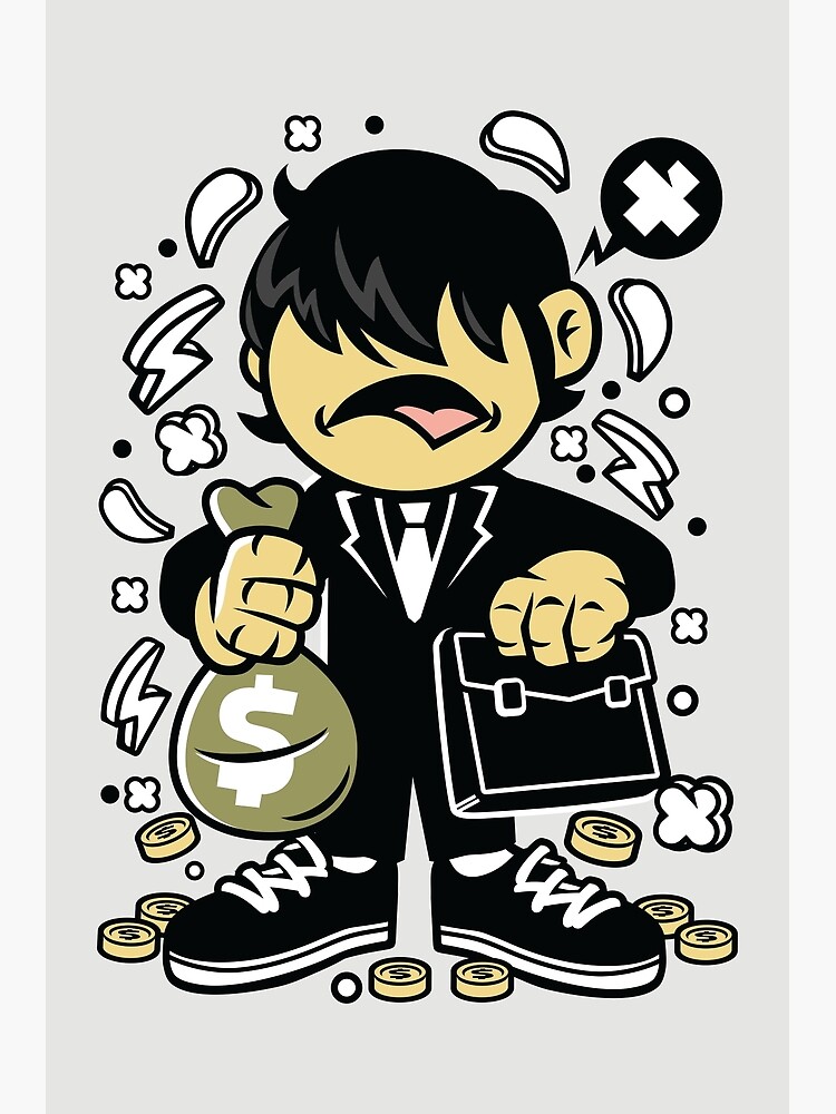 Lámina fotográfica «Personaje de dibujos animados capitalista para ...