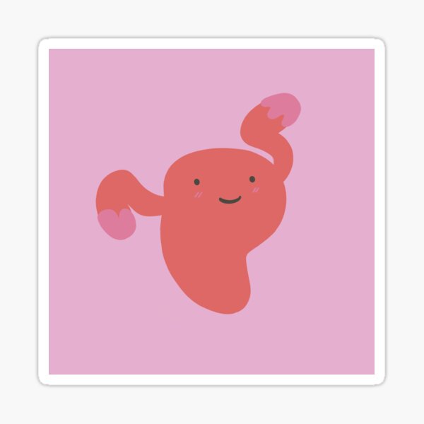 "Cute Uterus" Sticker for Sale by Bambiiarts | Redbubble