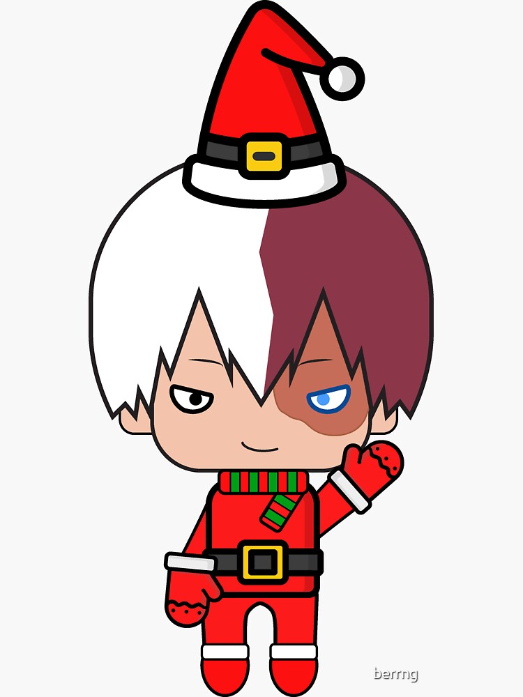 "Santa Todoroki Shoto" Sticker for Sale by berrng | Redbubble