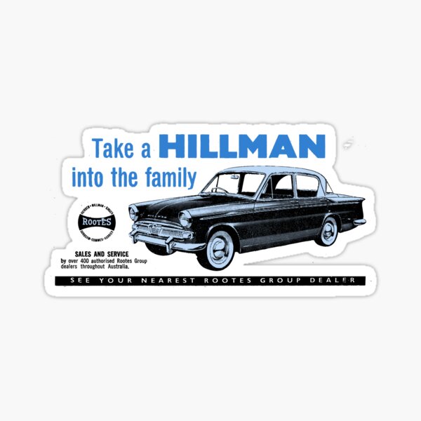 "HILLMAN MINX" Sticker for Sale by ThrowbackMotors | Redbubble