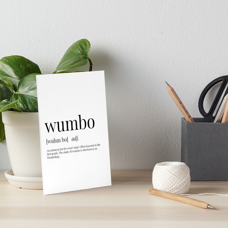 "Wumbo Definition" Art Board Print for Sale by definingprints | Redbubble