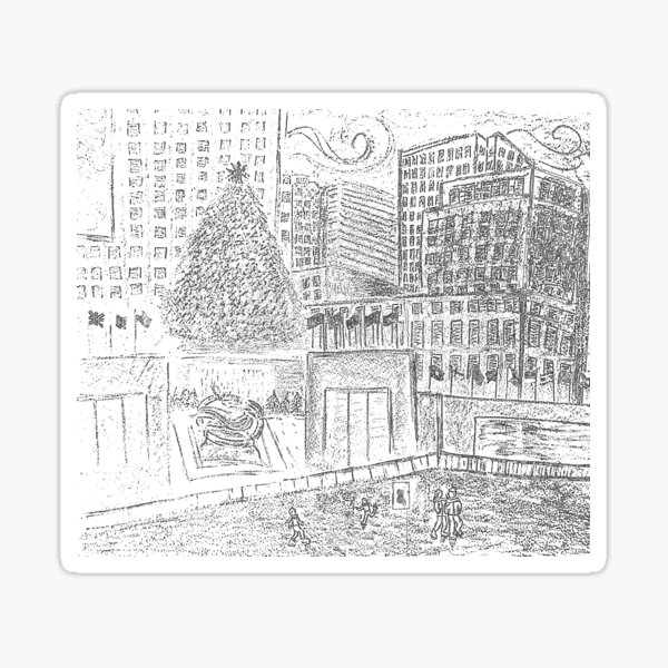 "Rockefeller Center" Sticker by ariel121296 | Redbubble