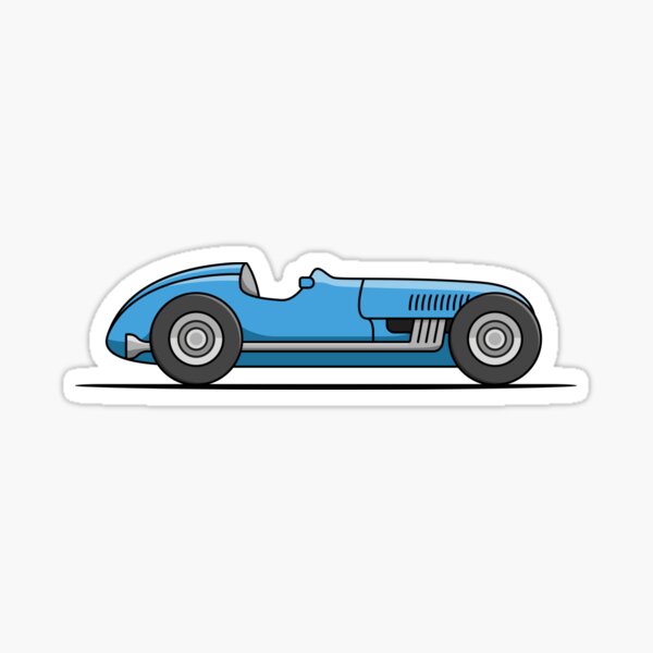 "Classic Racing Car - Blue" Sticker for Sale by JingleSnitch | Redbubble
