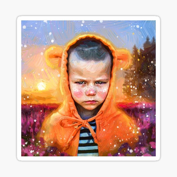 "sad kid" Sticker for Sale by nfromneverland | Redbubble