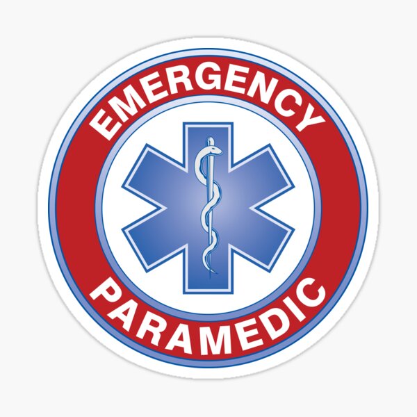 "Emergency Paramedic Logo" Sticker for Sale by behindurshades | Redbubble