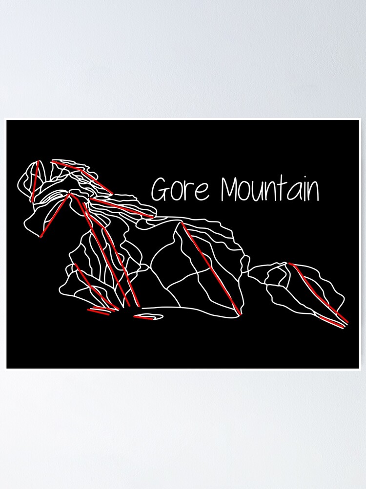 "Gore Mountain Trail Map" Poster by ChasingGnarnia | Redbubble