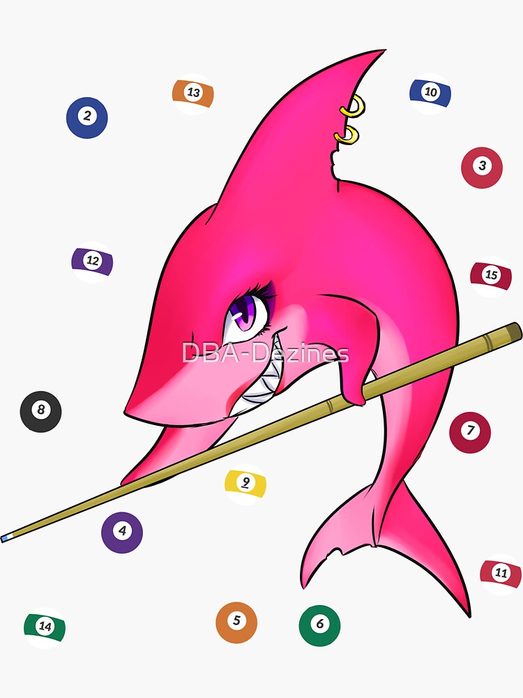 "Funny Billiards pool shark female" Sticker for Sale by DBA-Dezines ...
