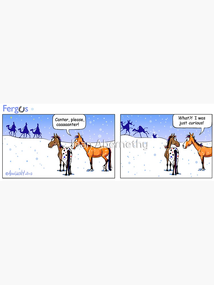 "Fergus the Horse: "Three Wise Men" Comic Strip" Sticker for Sale by ...