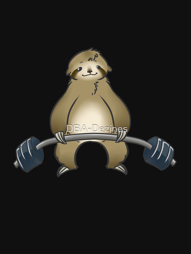 "Funny Sloth Workout Gym" T-shirt for Sale by DBA-Dezines | Redbubble ...