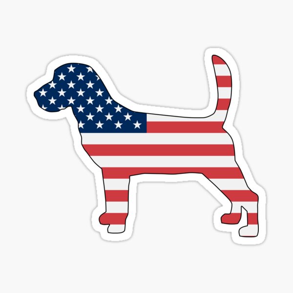 "Beagle -- Dog USA American Flag" Sticker for Sale by doglife | Redbubble
