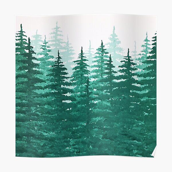 "Pine Tree Forest " Poster by BrandiBruggman | Redbubble