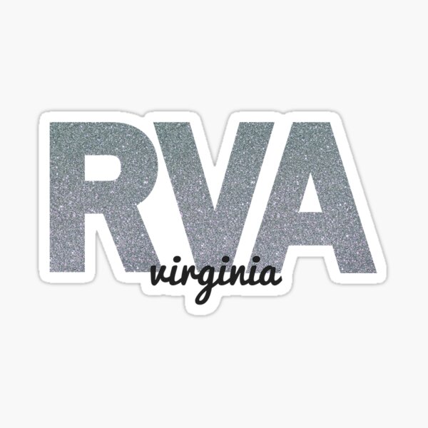 "RVA - Silver Glitter" Sticker by kberman832 | Redbubble