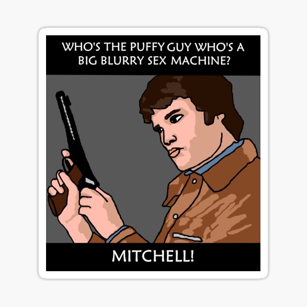 "Mitchell!" Sticker by meggykins37 | Redbubble