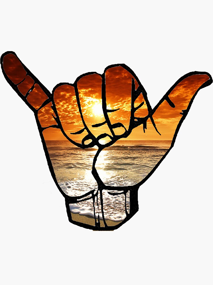 "Shaka " Sticker for Sale by MarkFabian | Redbubble