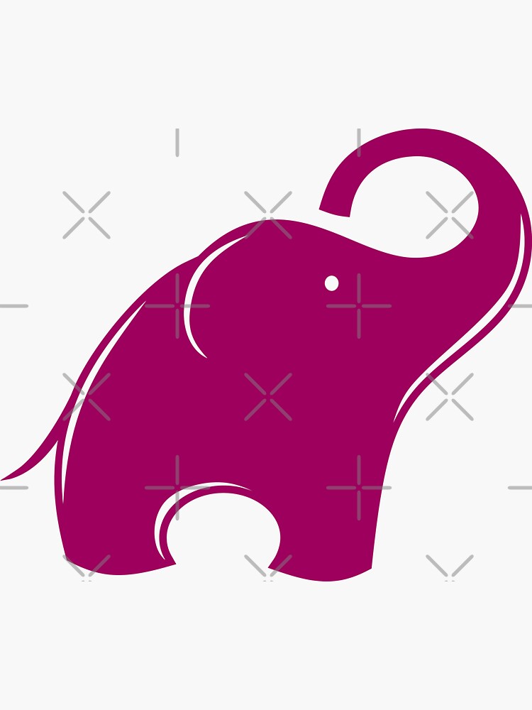 "Pink elephant" Sticker for Sale by sashica | Redbubble