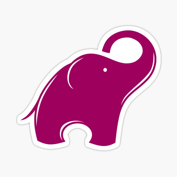 "Pink elephant" Sticker for Sale by sashica | Redbubble