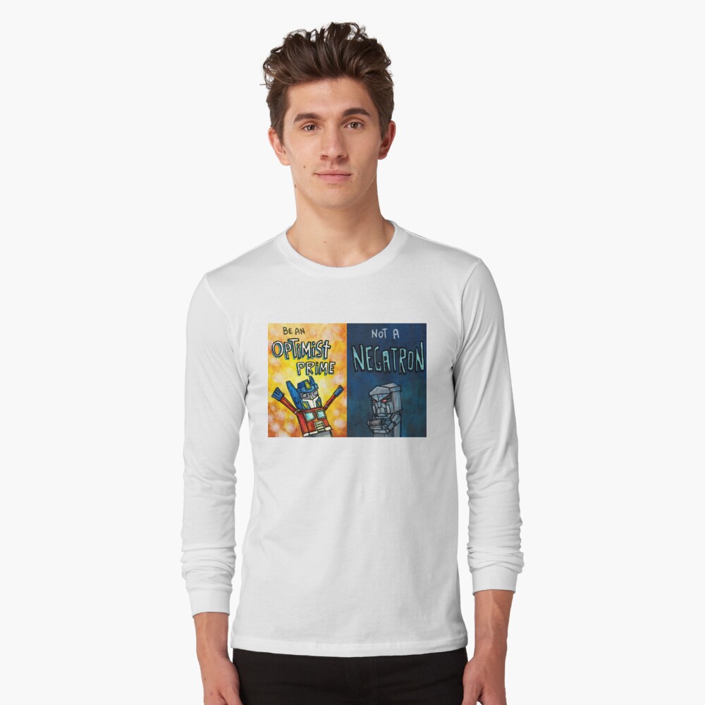 "Optimist Prime & Negatron" Sticker for Sale by avidliongoren | Redbubble