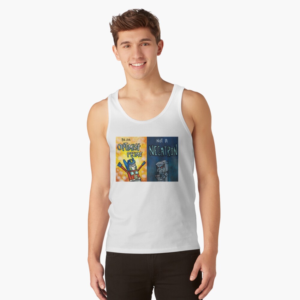 "Optimist Prime & Negatron" Sticker for Sale by avidliongoren | Redbubble
