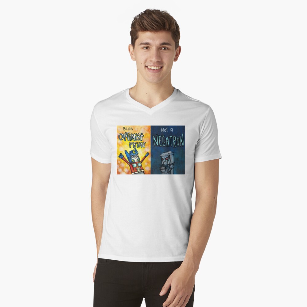 "Optimist Prime & Negatron" Sticker for Sale by avidliongoren | Redbubble