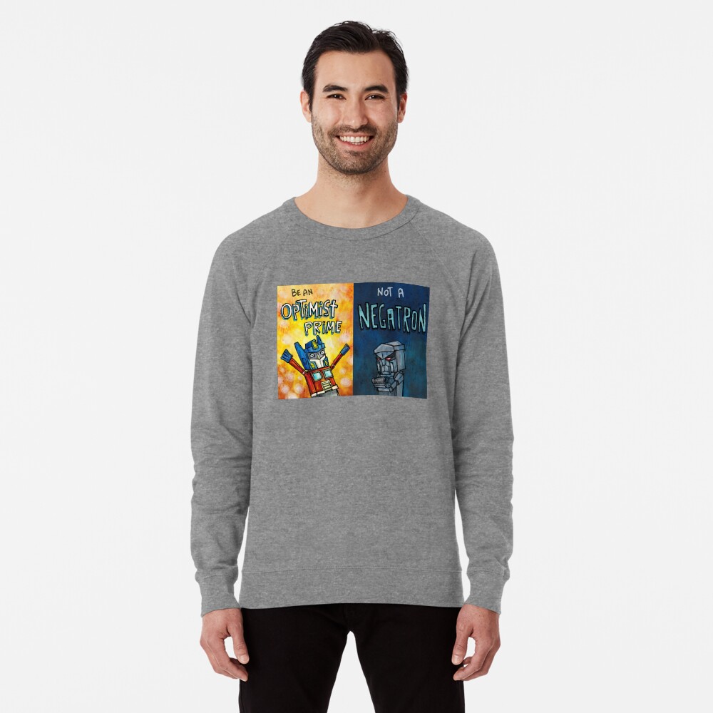"Optimist Prime & Negatron" Sticker for Sale by avidliongoren | Redbubble