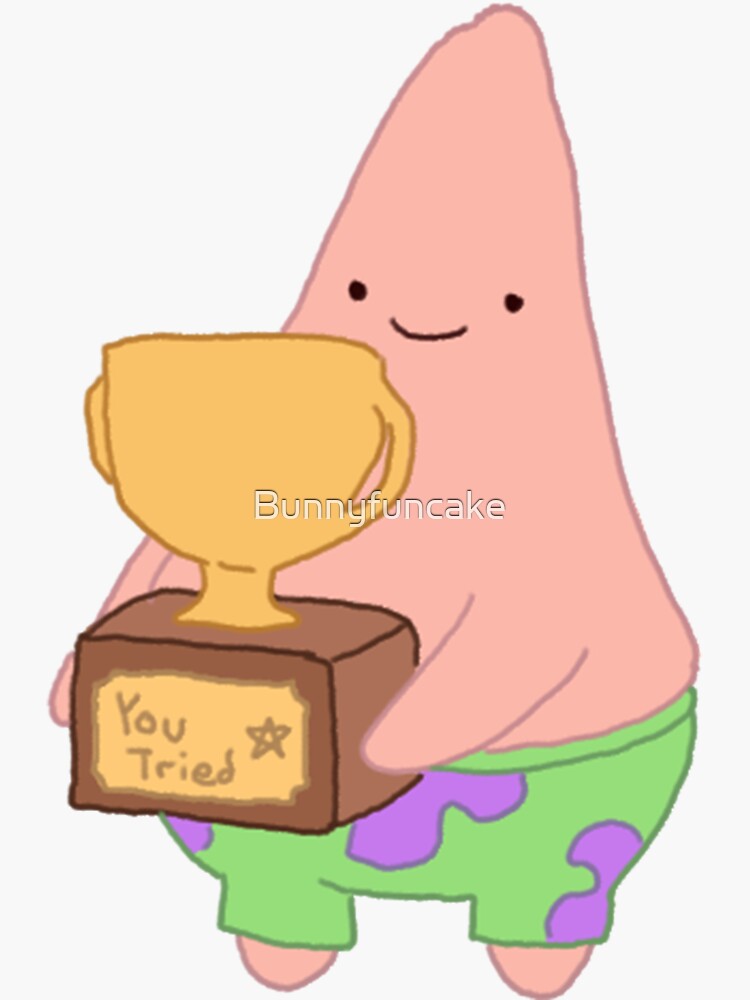 "You Tried Trophy" Sticker for Sale by Bunnyfuncake | Redbubble