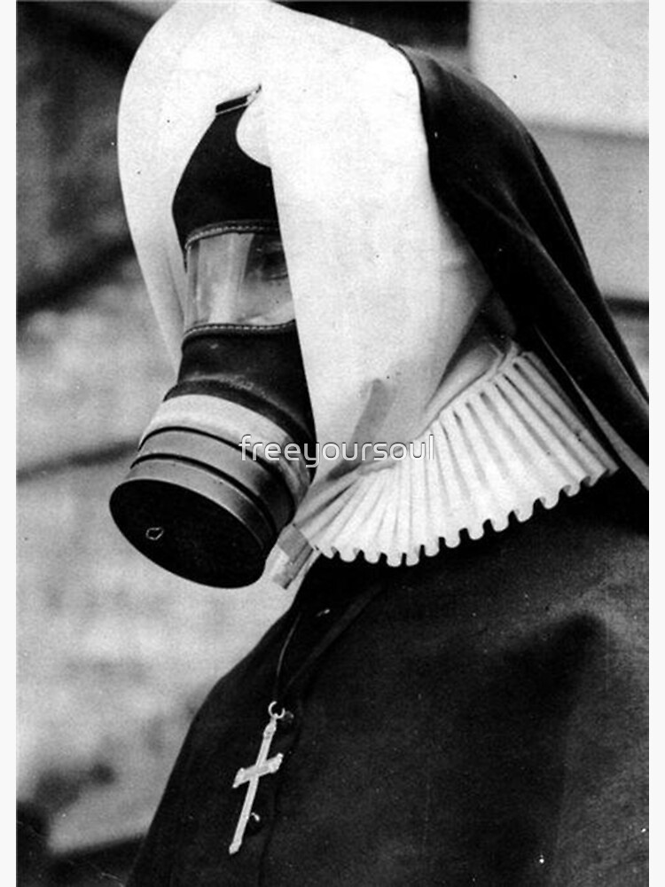 Gasmask Nun Sticker For Sale By Freeyoursoul Redbubble