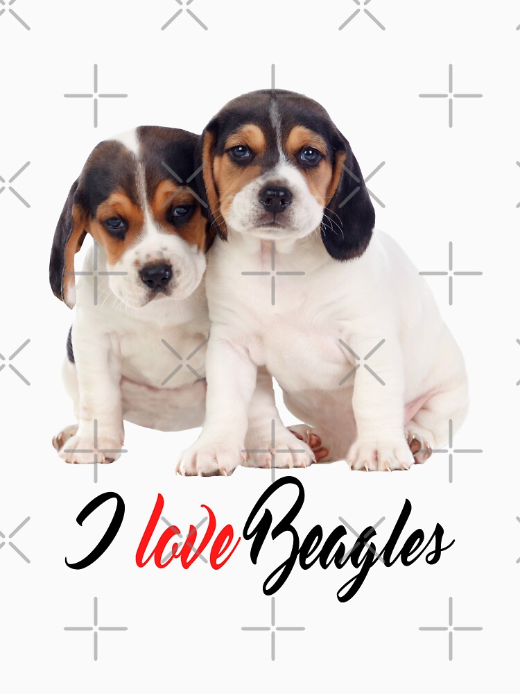 "I Love Beagles Beagle Puppies Photo" T-shirt for Sale by CafePretzel ...