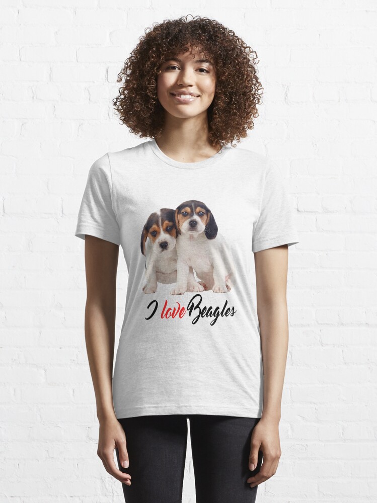 "I Love Beagles Beagle Puppies Photo" T-shirt for Sale by CafePretzel ...