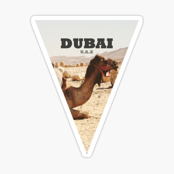 "Desert Safari Dubai - Camel" Sticker by Gati | Redbubble